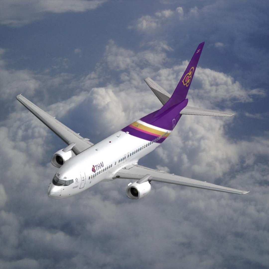 B737-400 Thai Airways 3d Model