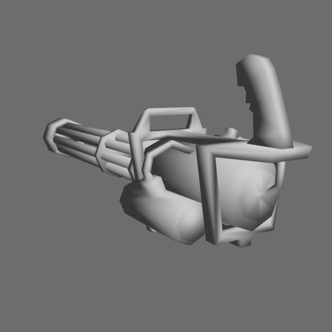 Free Minigun Gun 3d Model