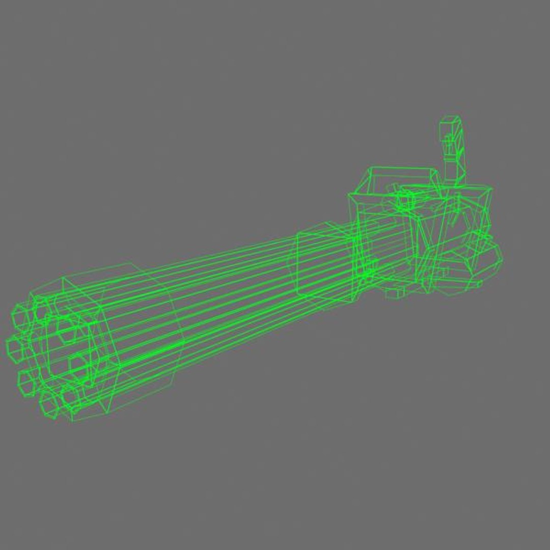 Free Minigun Gun 3d Model