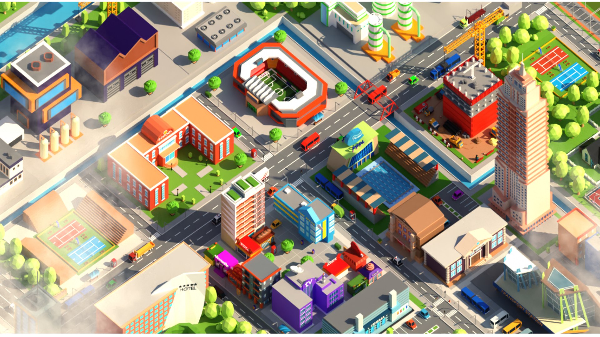 3D model Low Poly City Pack - TurboSquid 1873275