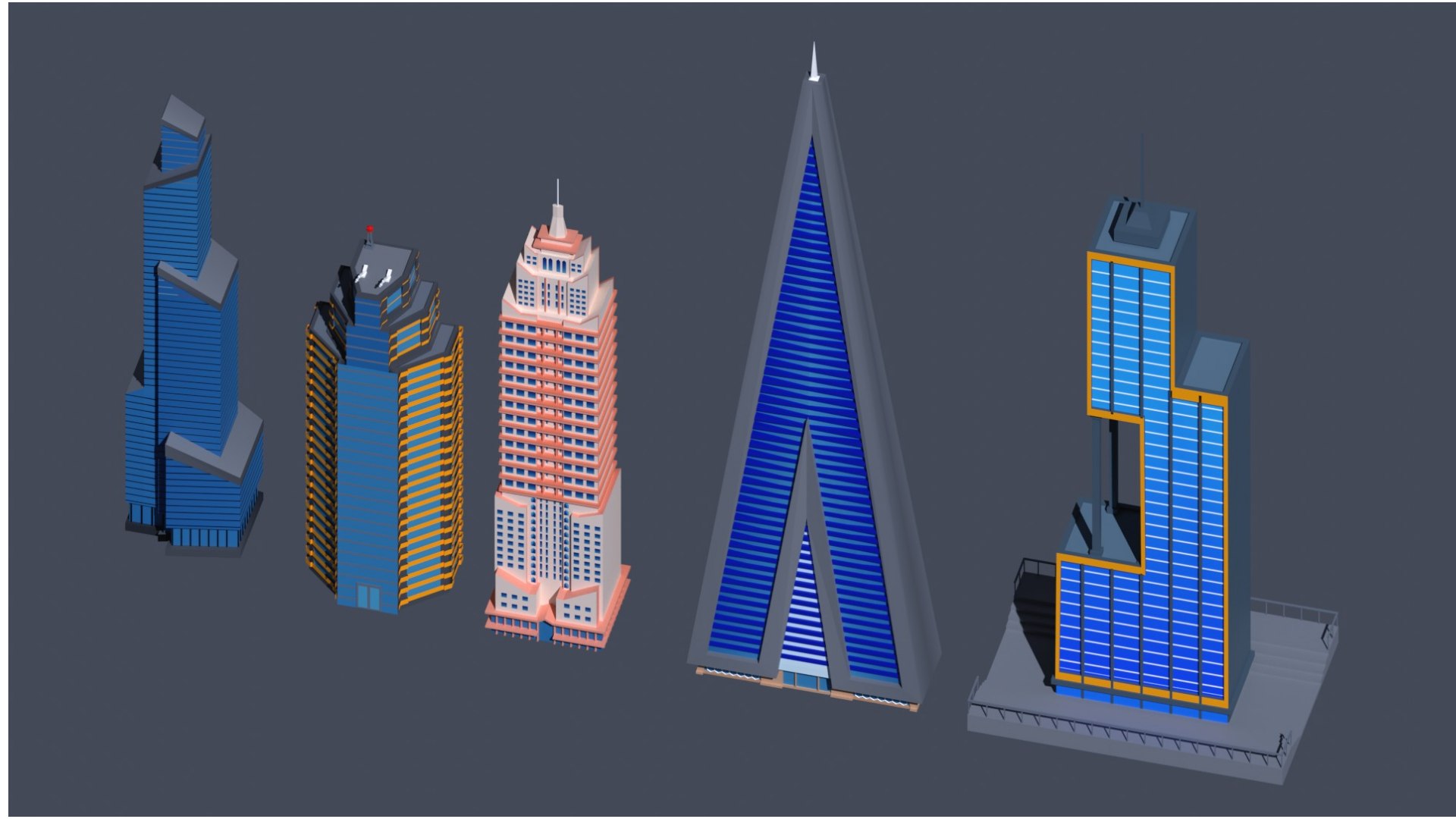 3D model Low Poly City Pack - TurboSquid 1873275