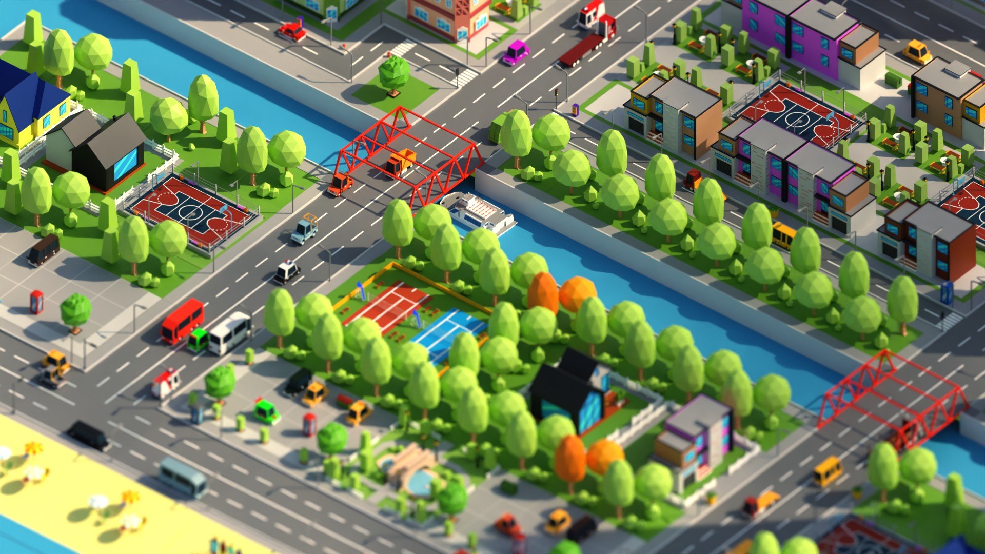 3D model Low Poly City Pack - TurboSquid 1873275