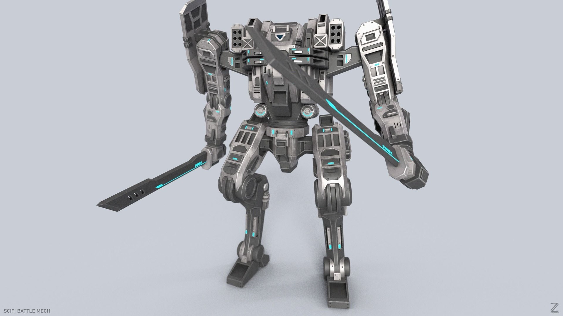 Sci Fi Battle Mech 3D - TurboSquid 2301300