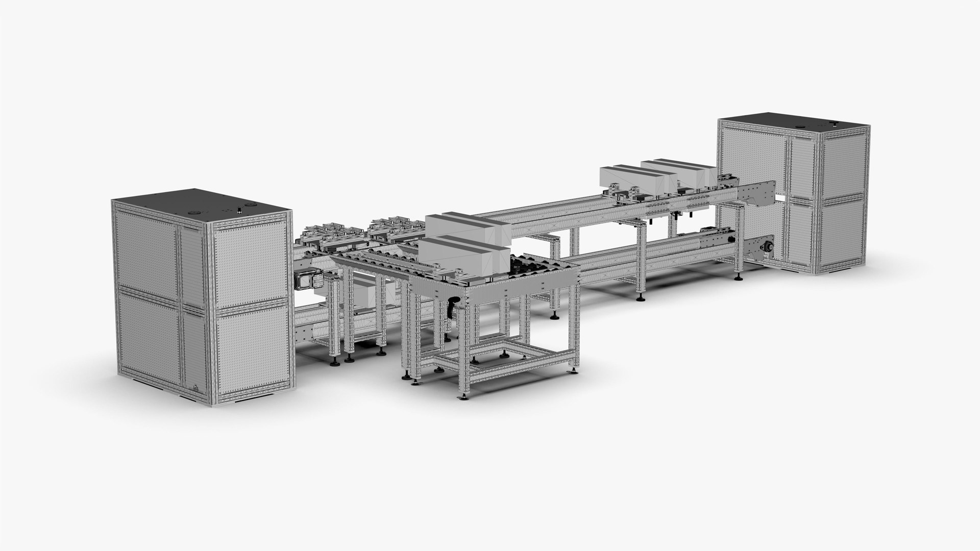 High-Speed Chain Loop Loading And Unloading Conveyor 3D - TurboSquid ...