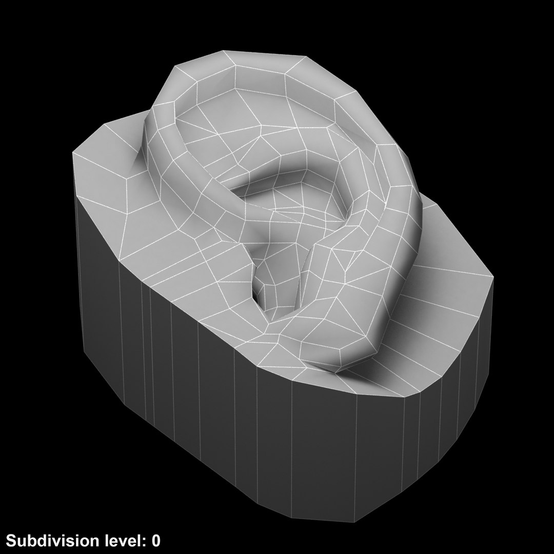 3ds Realistic Human Ear Printing