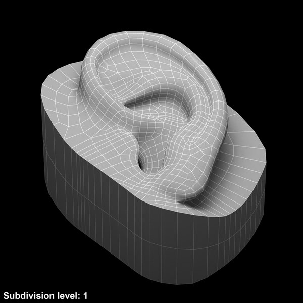 3ds realistic human ear printing