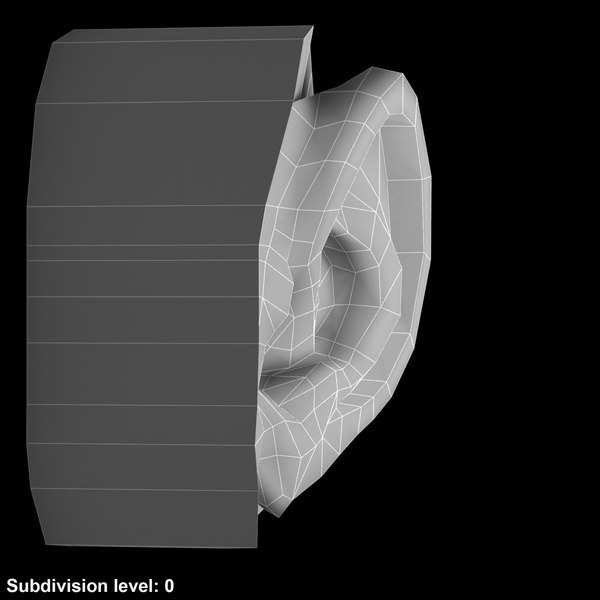 3ds realistic human ear printing