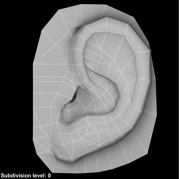 3ds realistic human ear printing