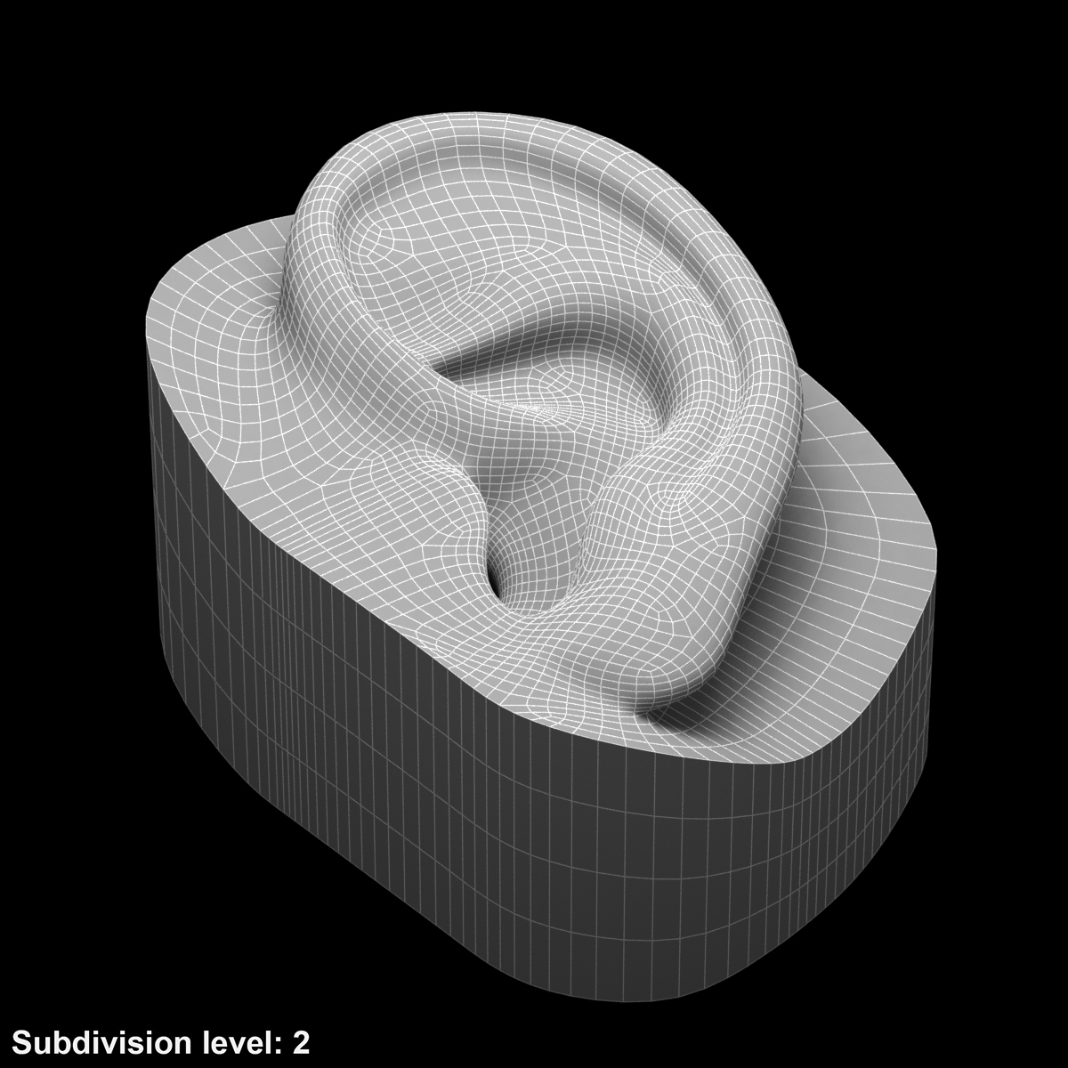 3ds realistic human ear printing