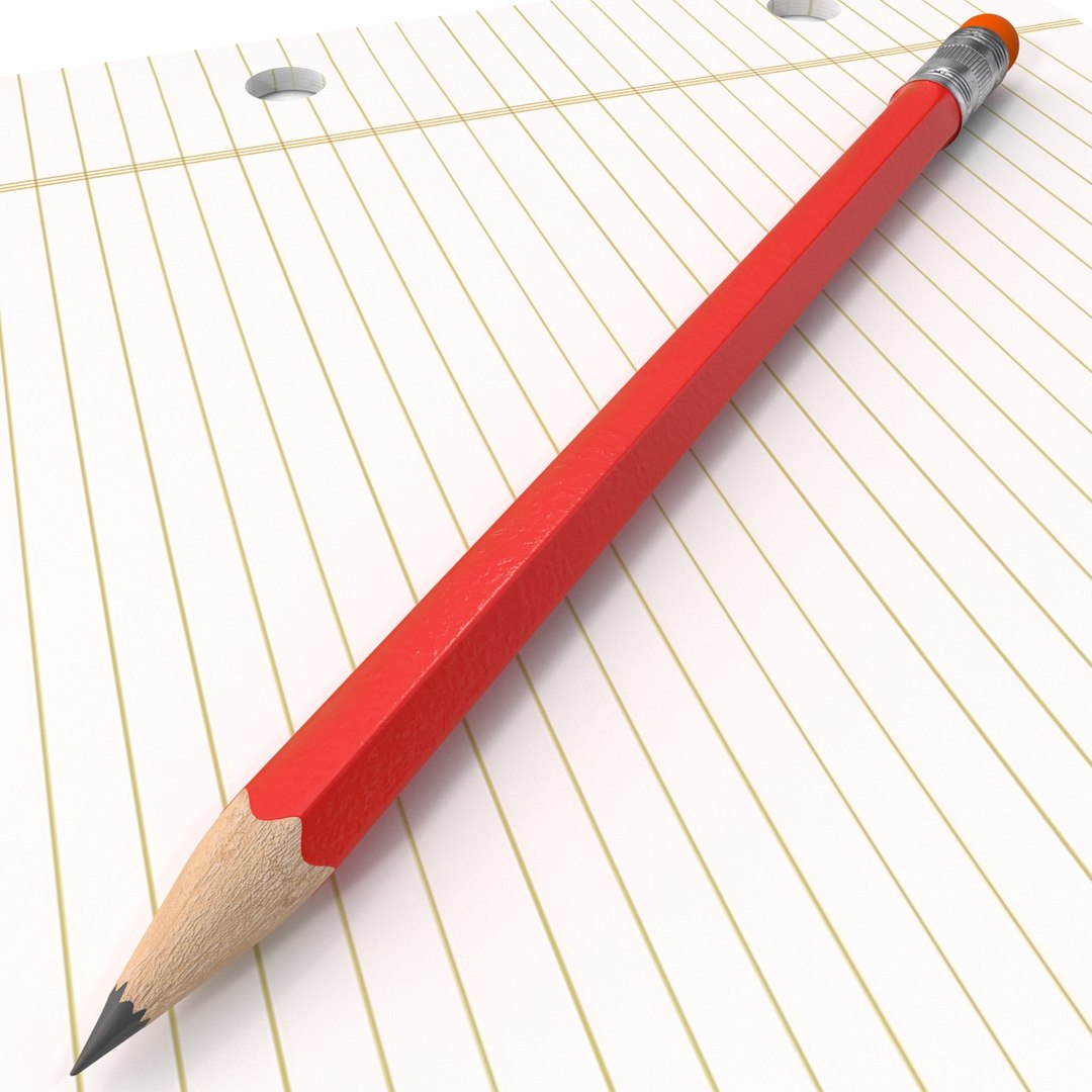 Pencil Note Paper 3ds