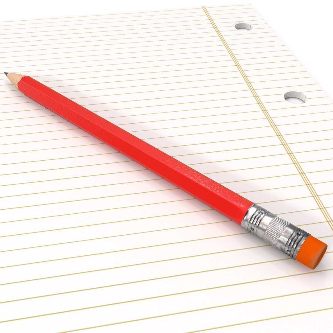 Pencil Note Paper 3ds