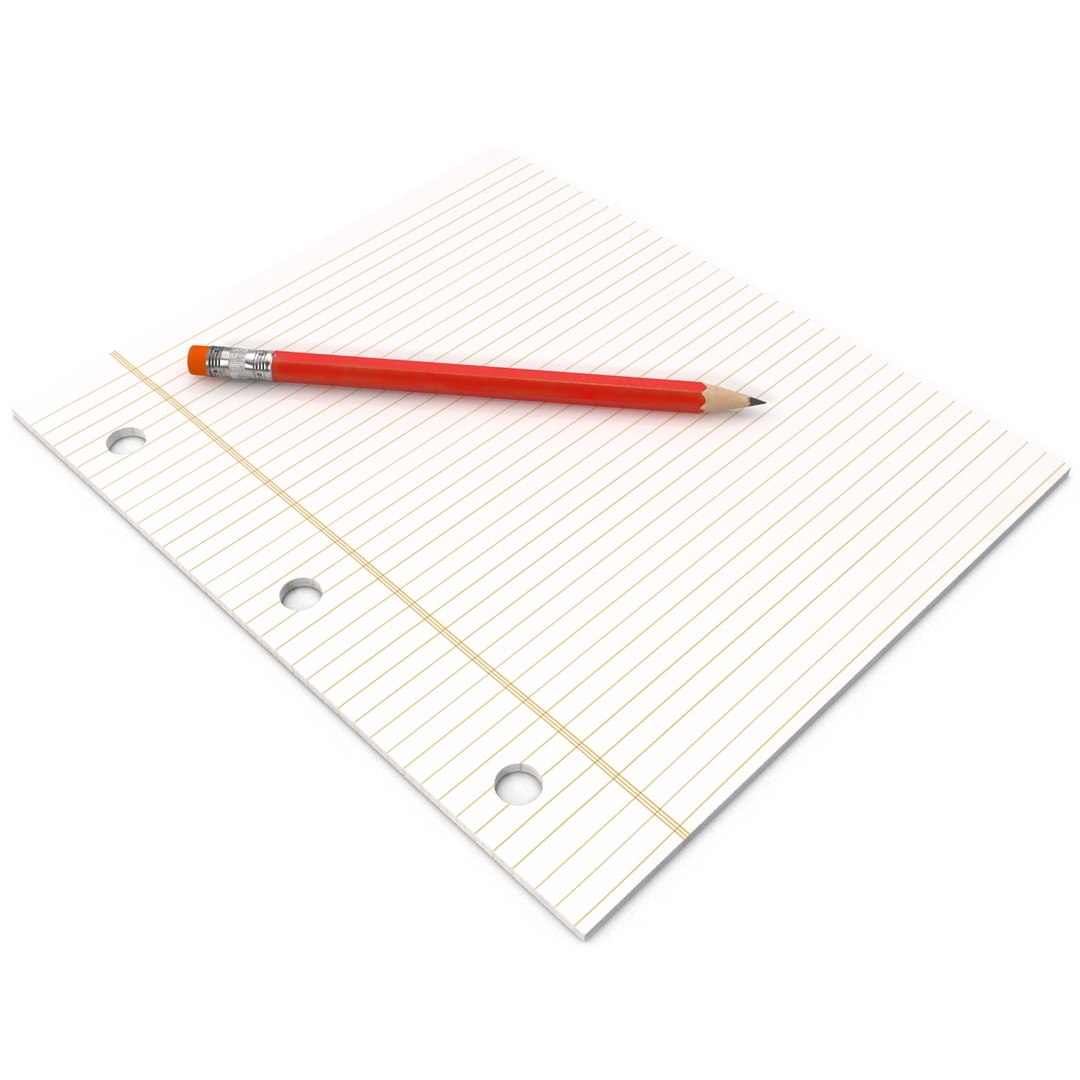 Pencil Note Paper 3ds