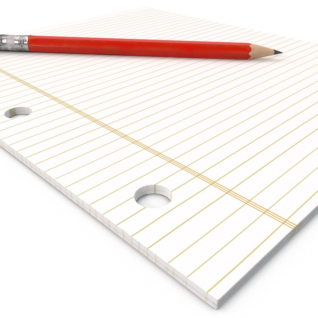 Pencil Note Paper 3ds