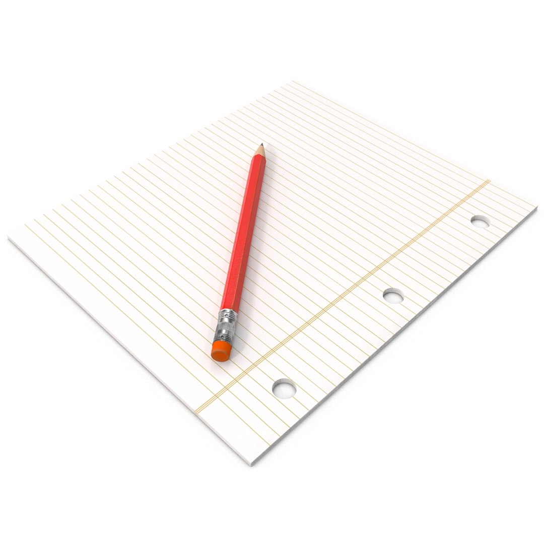 Pencil Note Paper 3ds