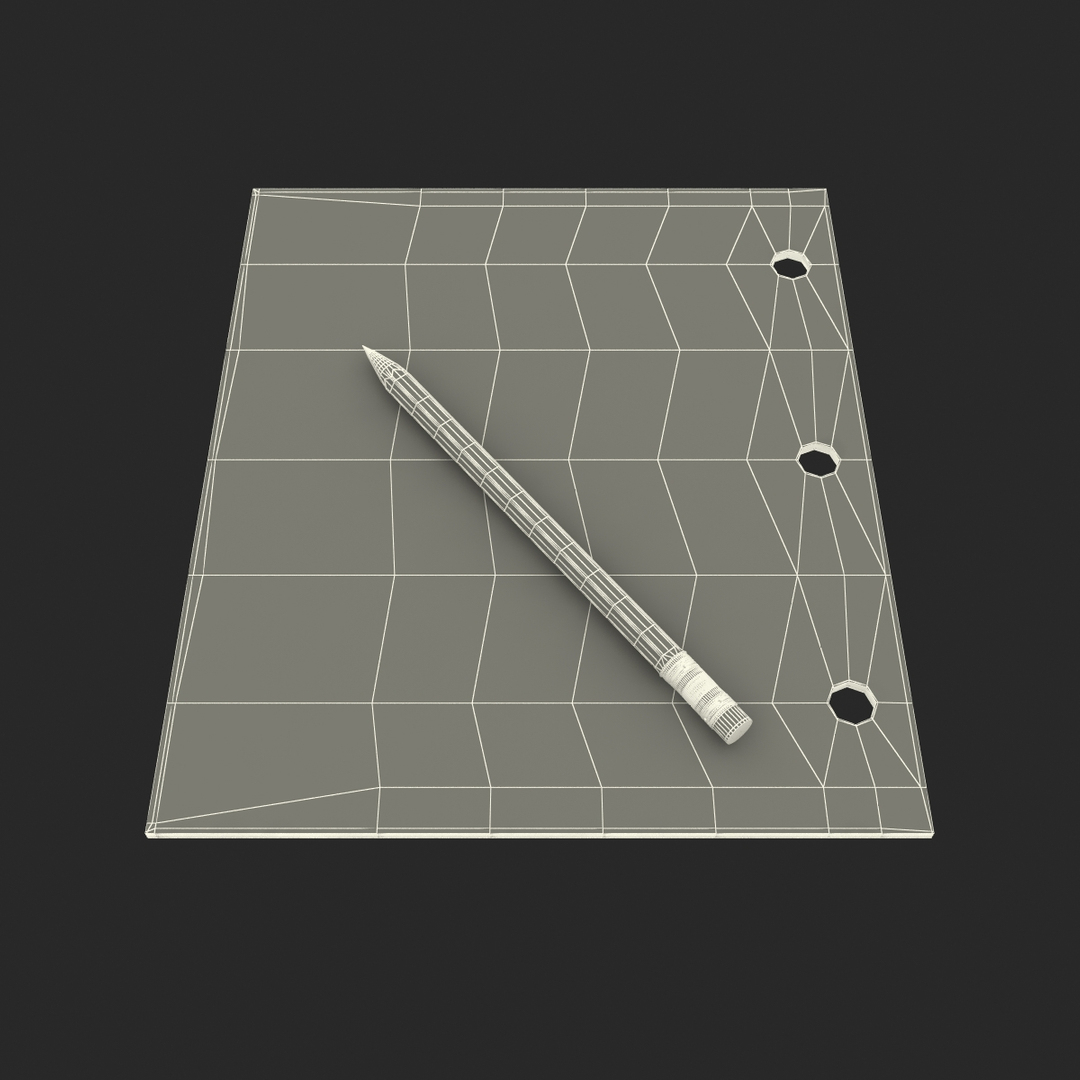 Pencil Note Paper 3ds