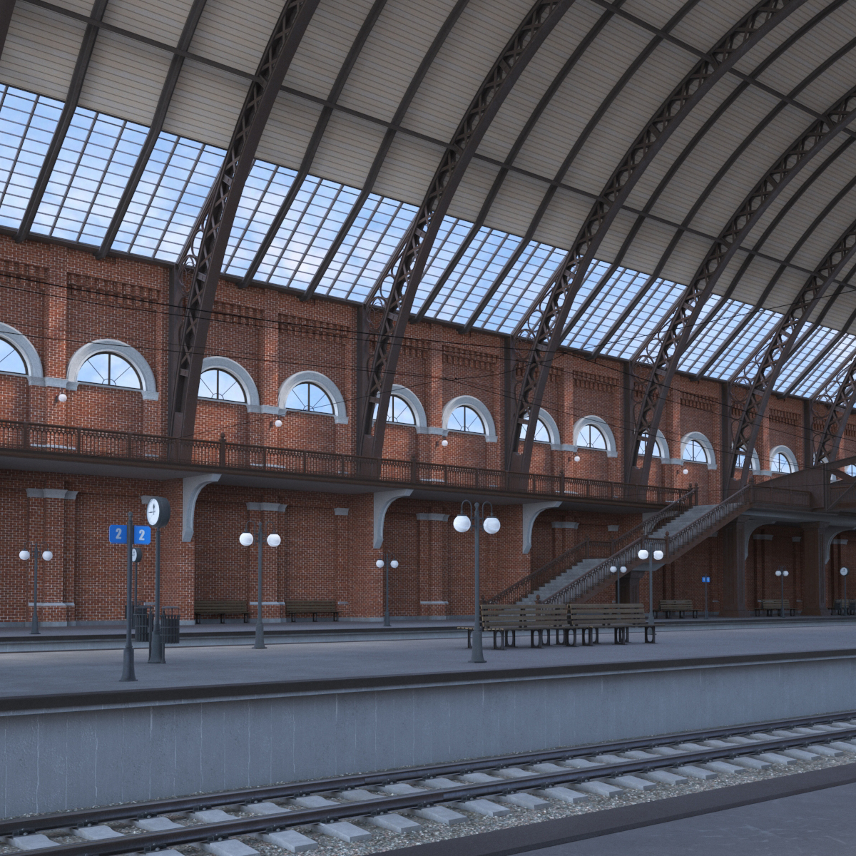 Train station 3D model - TurboSquid 1284026