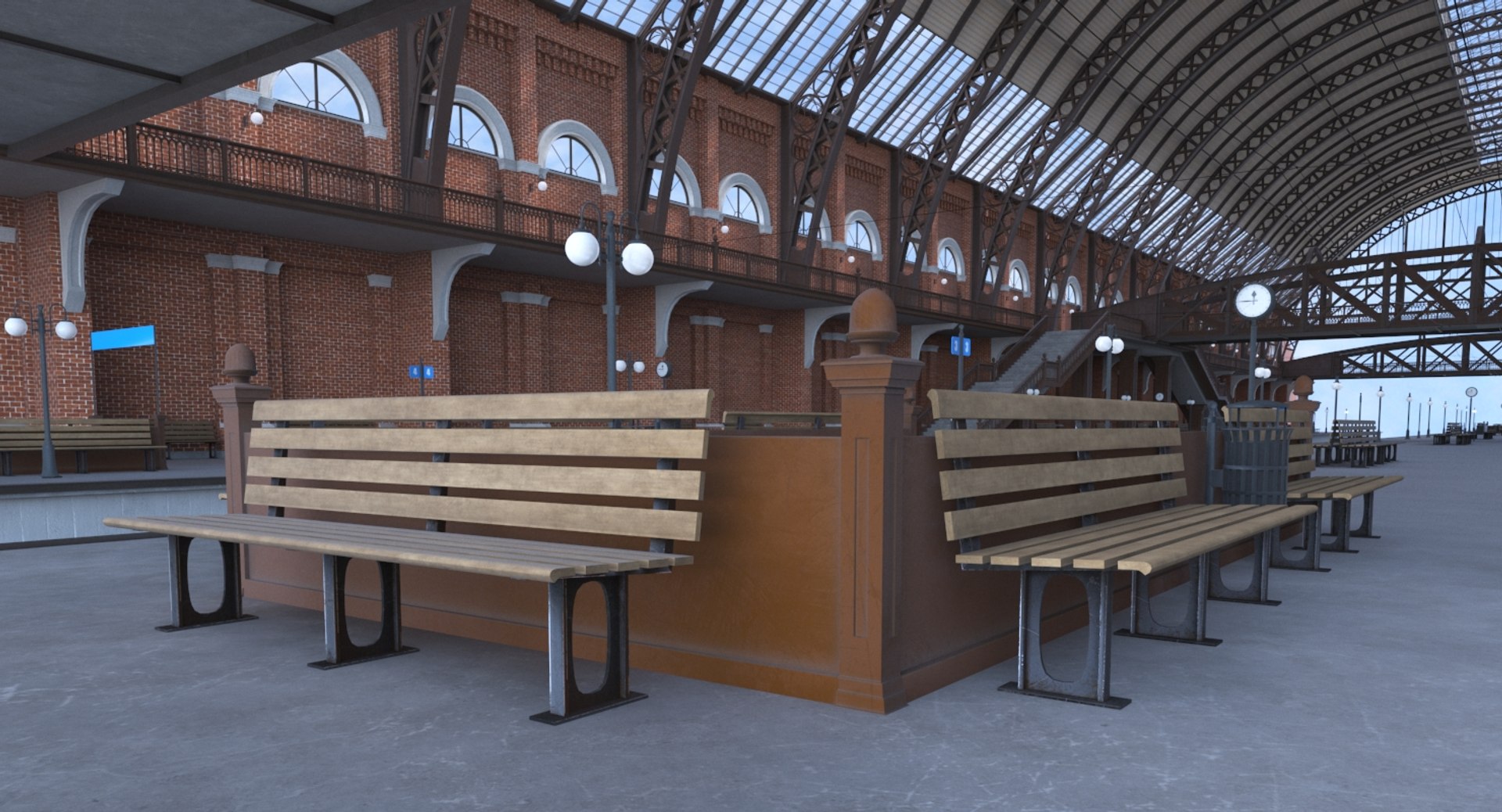 Train Station 3D Model - TurboSquid 1284026