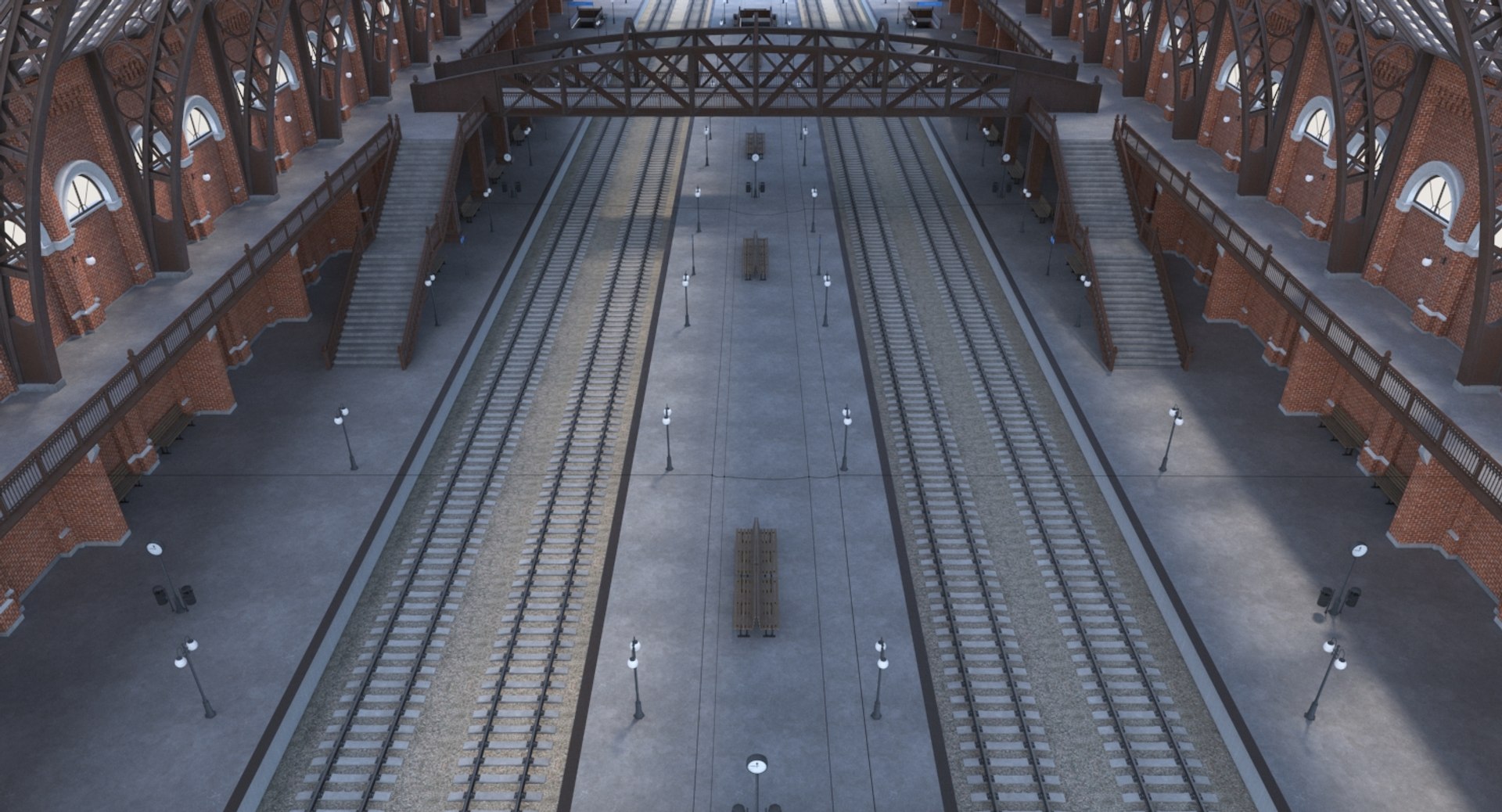 Train Station 3D Model - TurboSquid 1284026