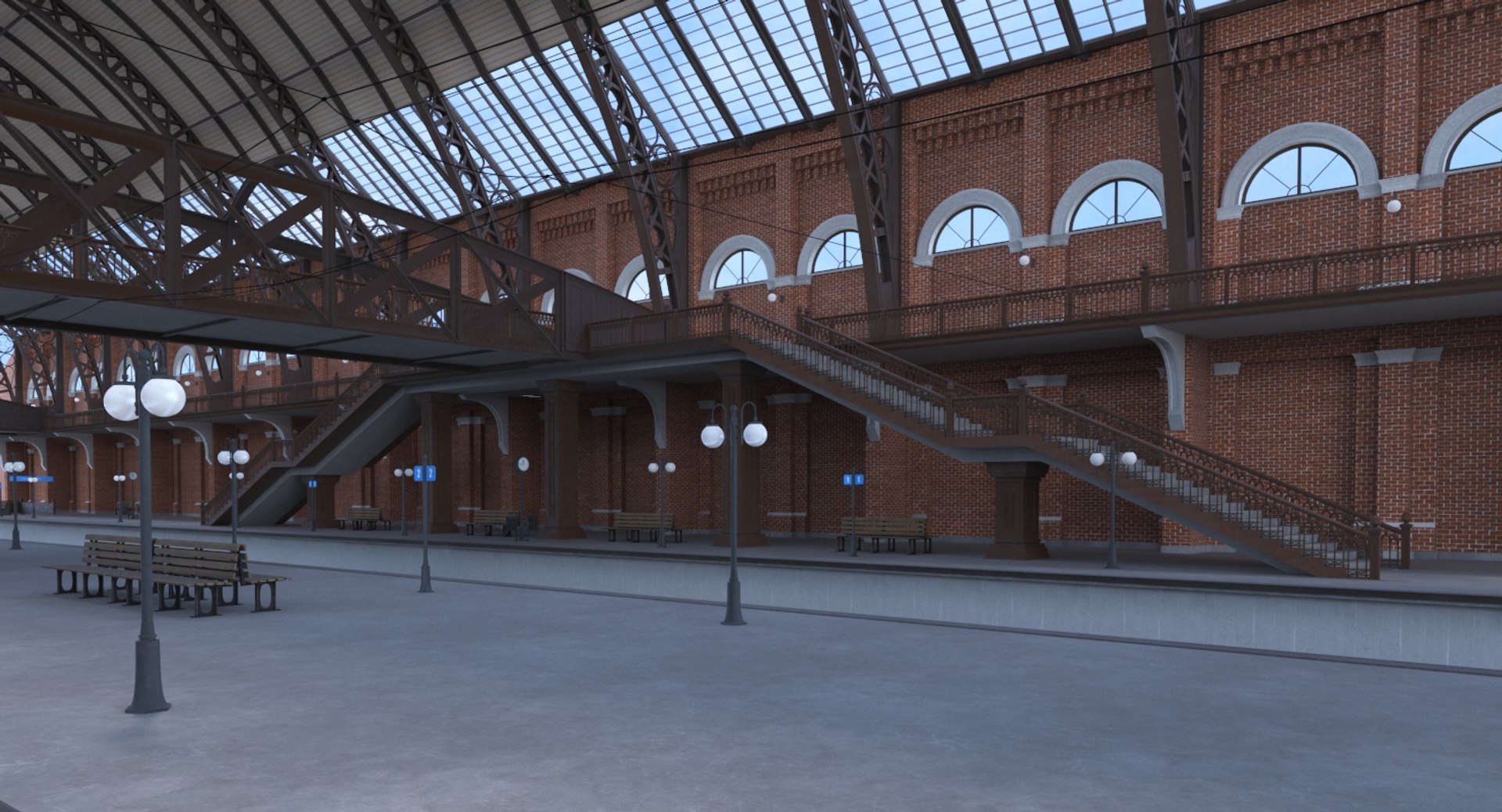 Train Station 3D Model - TurboSquid 1284026