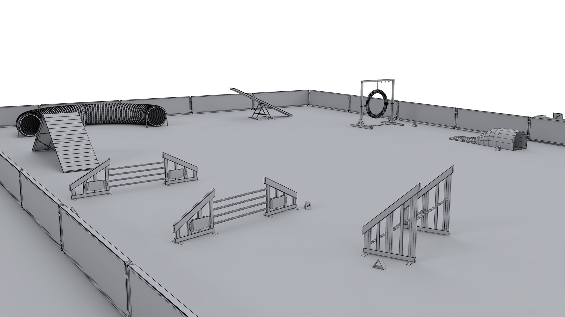 Dog Agility Equipment Model - TurboSquid 2223390