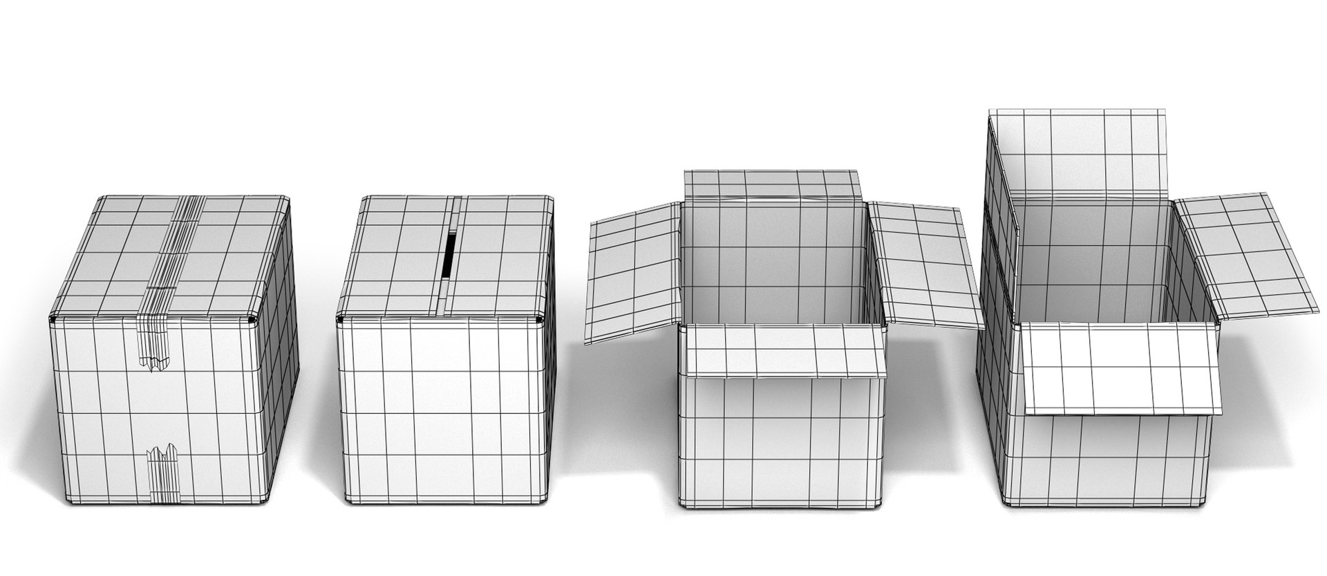 3D boxes paper model - TurboSquid 1684597