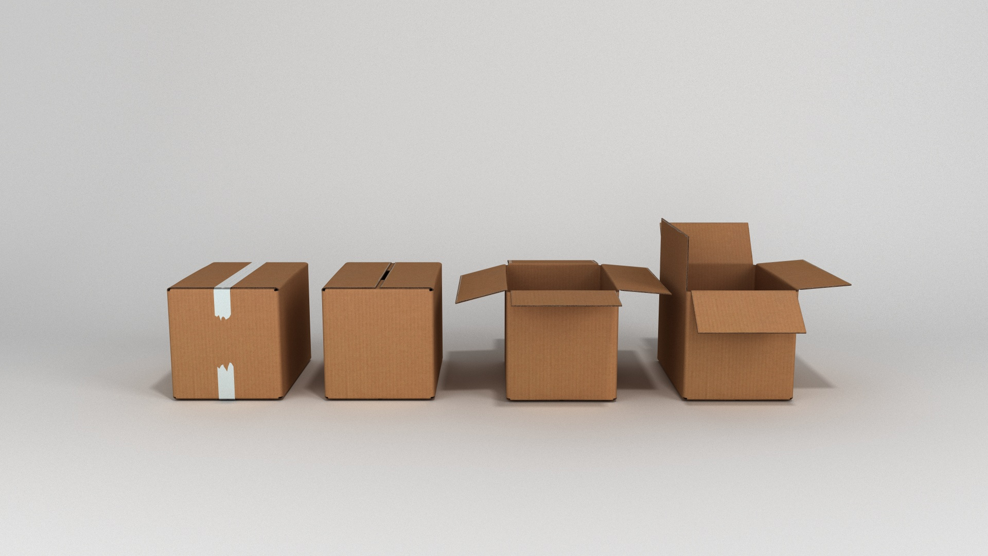 3D boxes paper model - TurboSquid 1684597