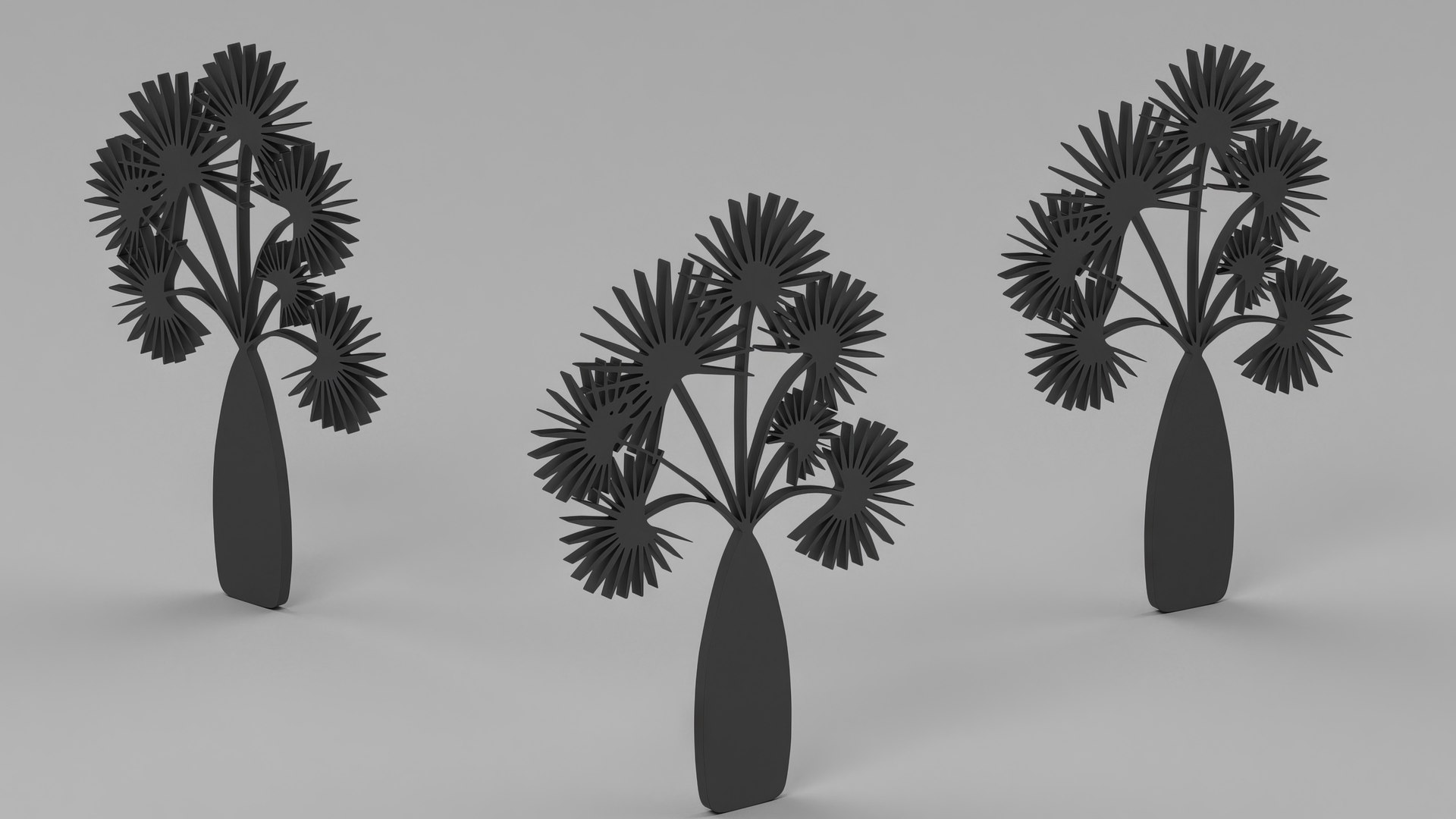 3D Date Tree Silhouette - TurboSquid 2225222