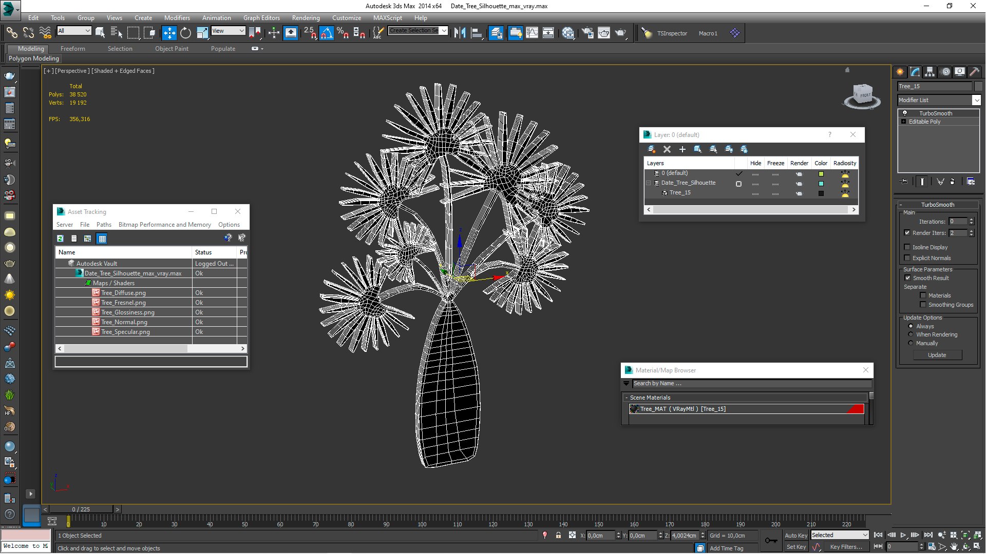 3D Date Tree Silhouette - TurboSquid 2225222
