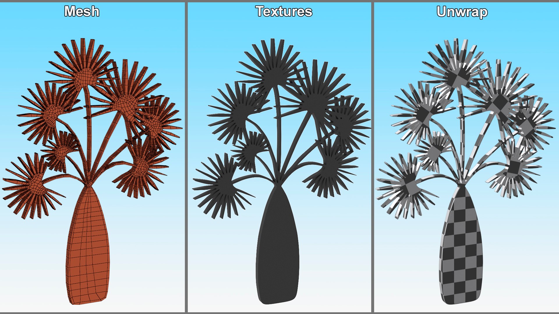 3D Date Tree Silhouette - TurboSquid 2225222