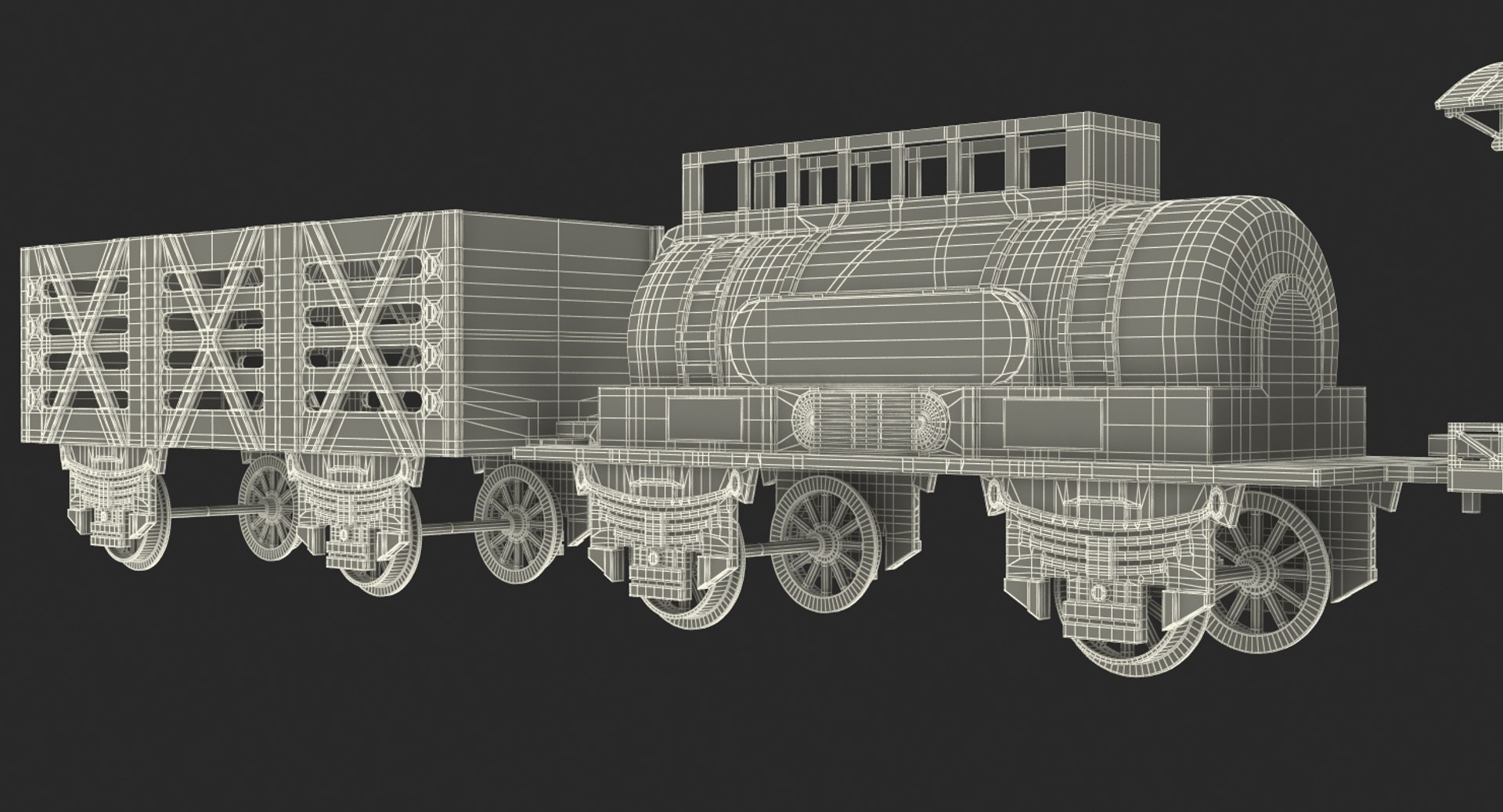 3D vintage train toy set - TurboSquid 1344012