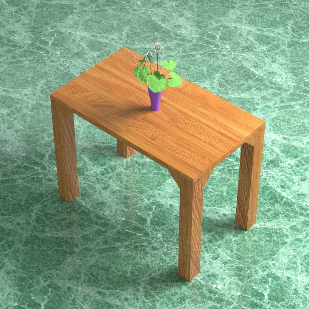 Wood Table Model - TurboSquid 2120562