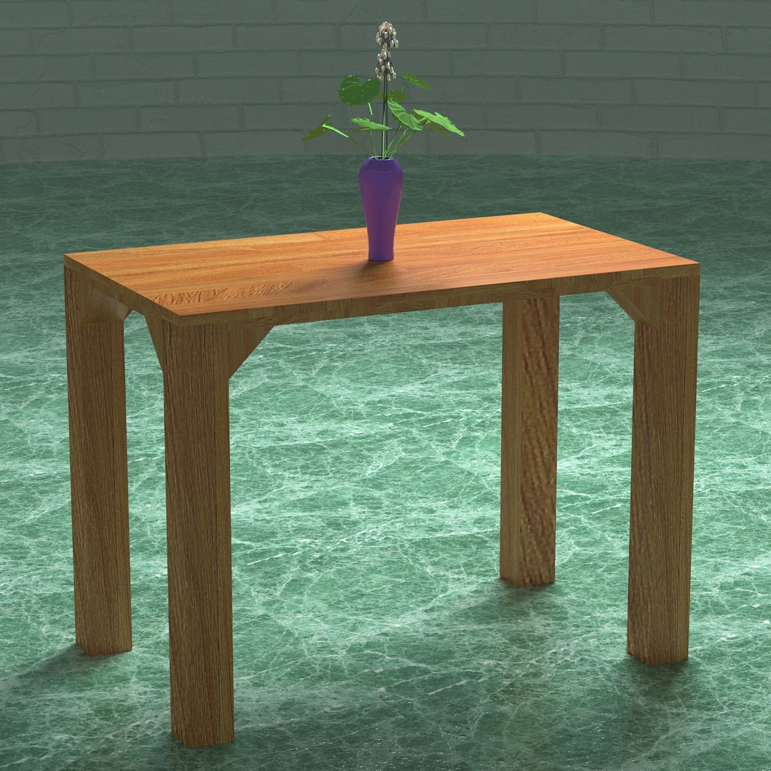 Wood Table Model - TurboSquid 2120562