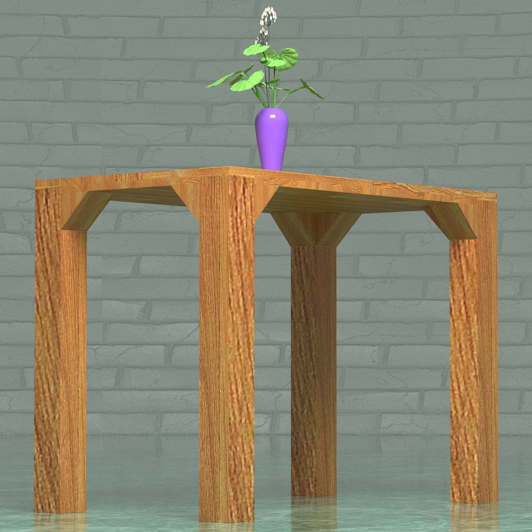 Wood Table Model - TurboSquid 2120562