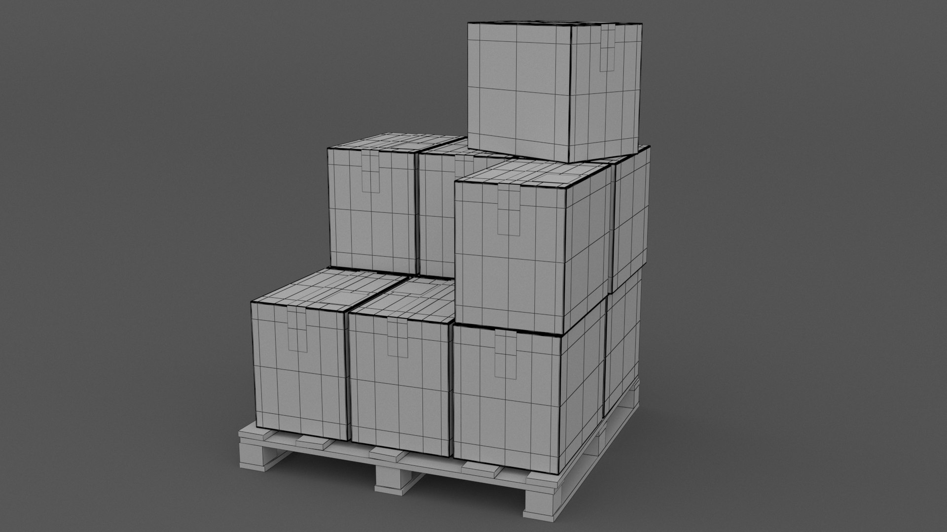 3D Fedex Cardboard Box With Pallet Model - TurboSquid 1816018