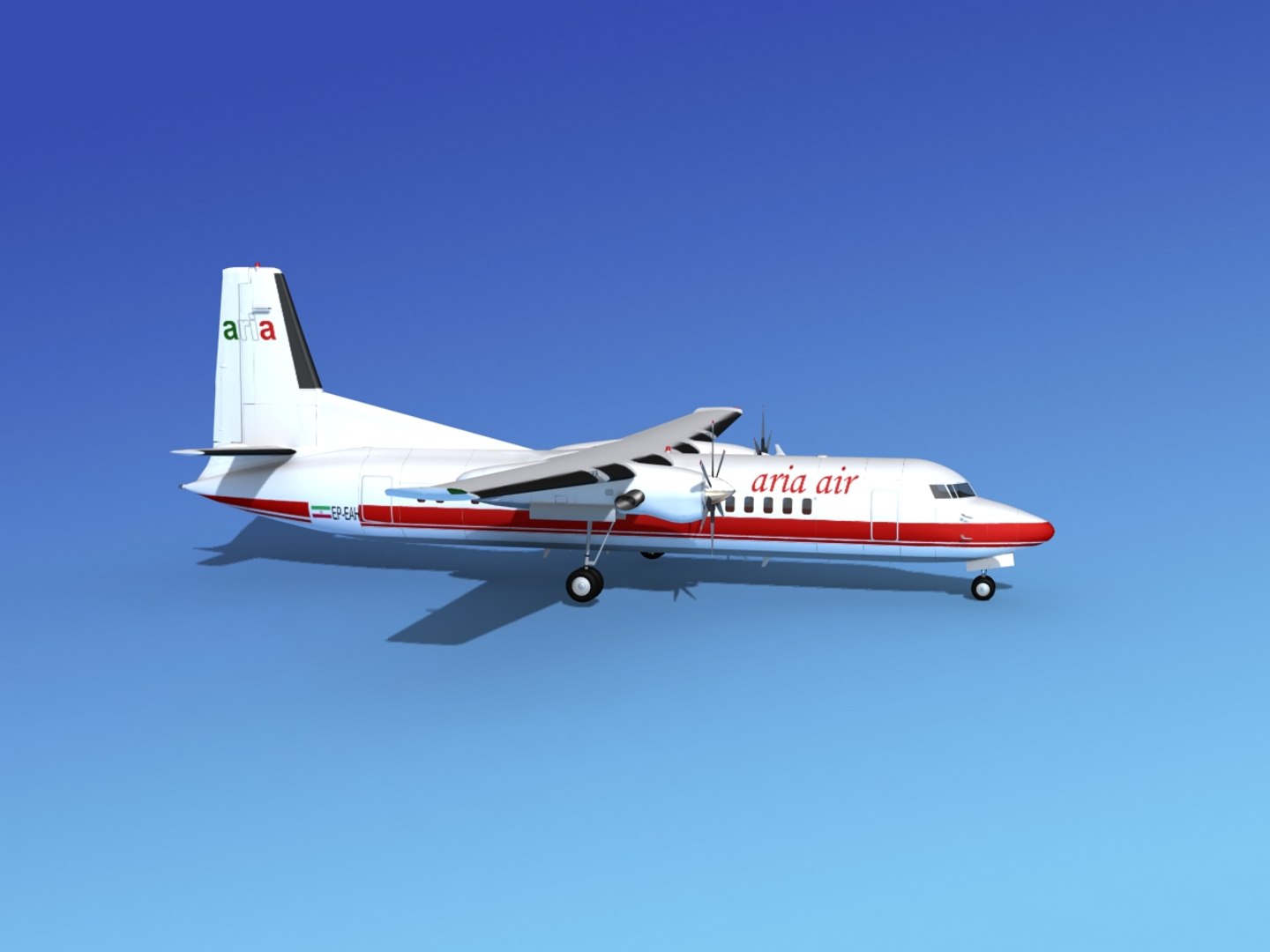 3d Fokker 50 Model