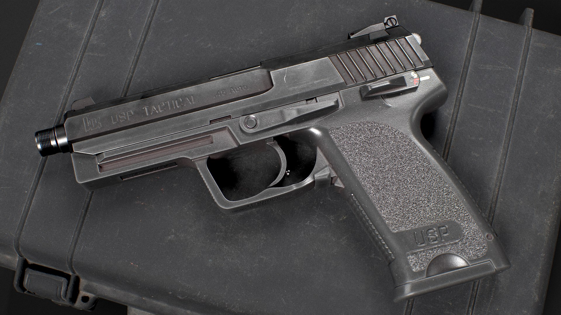 USP - TACTICAL - Heckler Koch HK 45 ACP 3D Model - TurboSquid 2143312