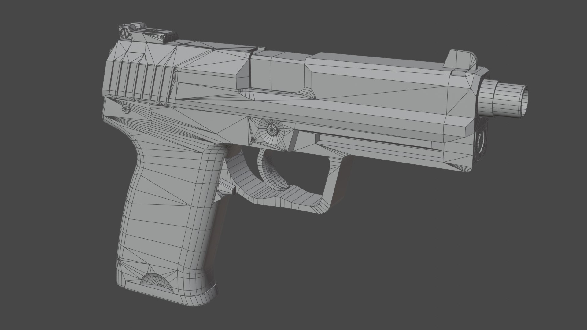 USP - TACTICAL - Heckler Koch HK 45 ACP 3D Model - TurboSquid 2143312