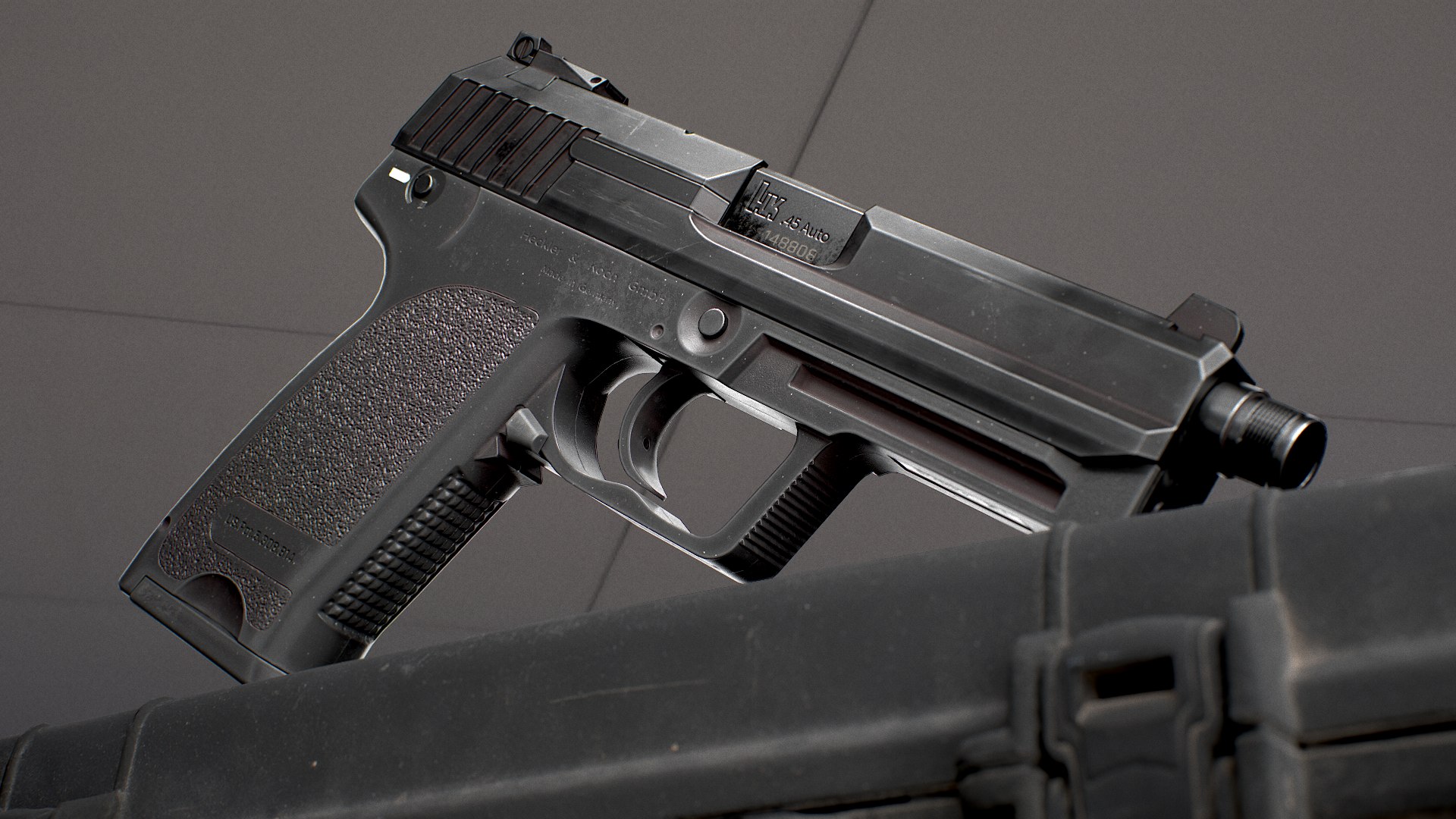 USP - TACTICAL - Heckler Koch HK 45 ACP 3D Model - TurboSquid 2143312