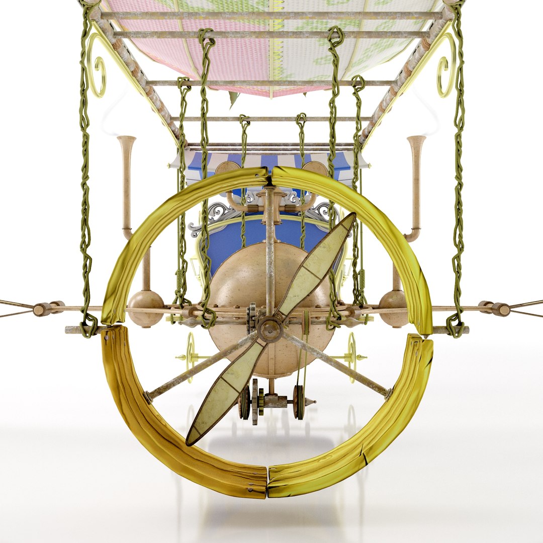 Zeppelin Steampunk 3D Model - TurboSquid 2172531