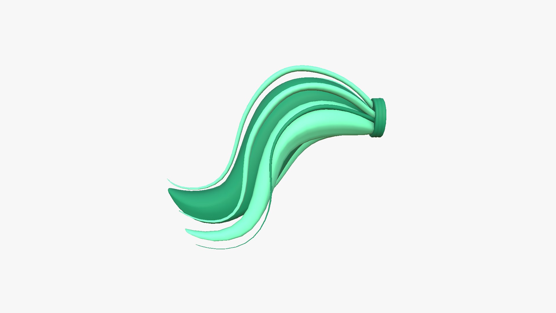 3D Furry Tail A07 Green - Headband Character Design - TurboSquid 2103017