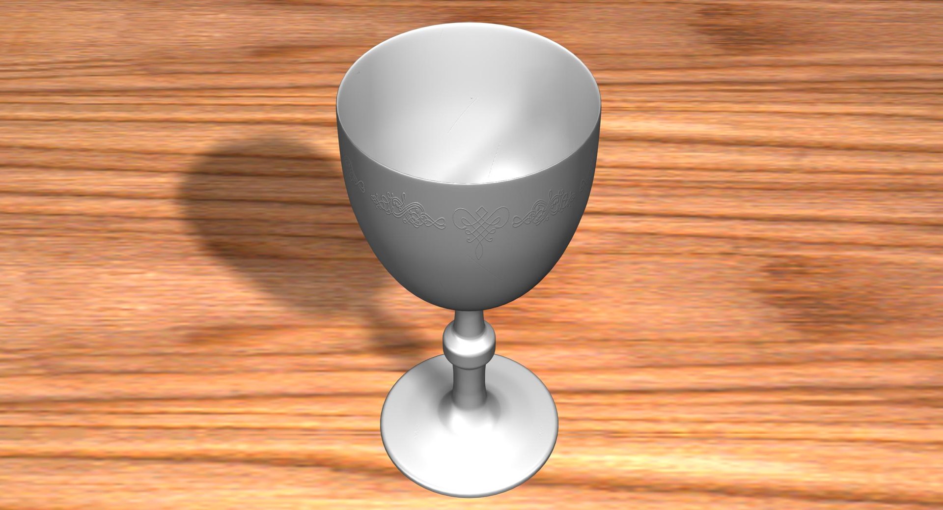 3d Silver Medieval Cup