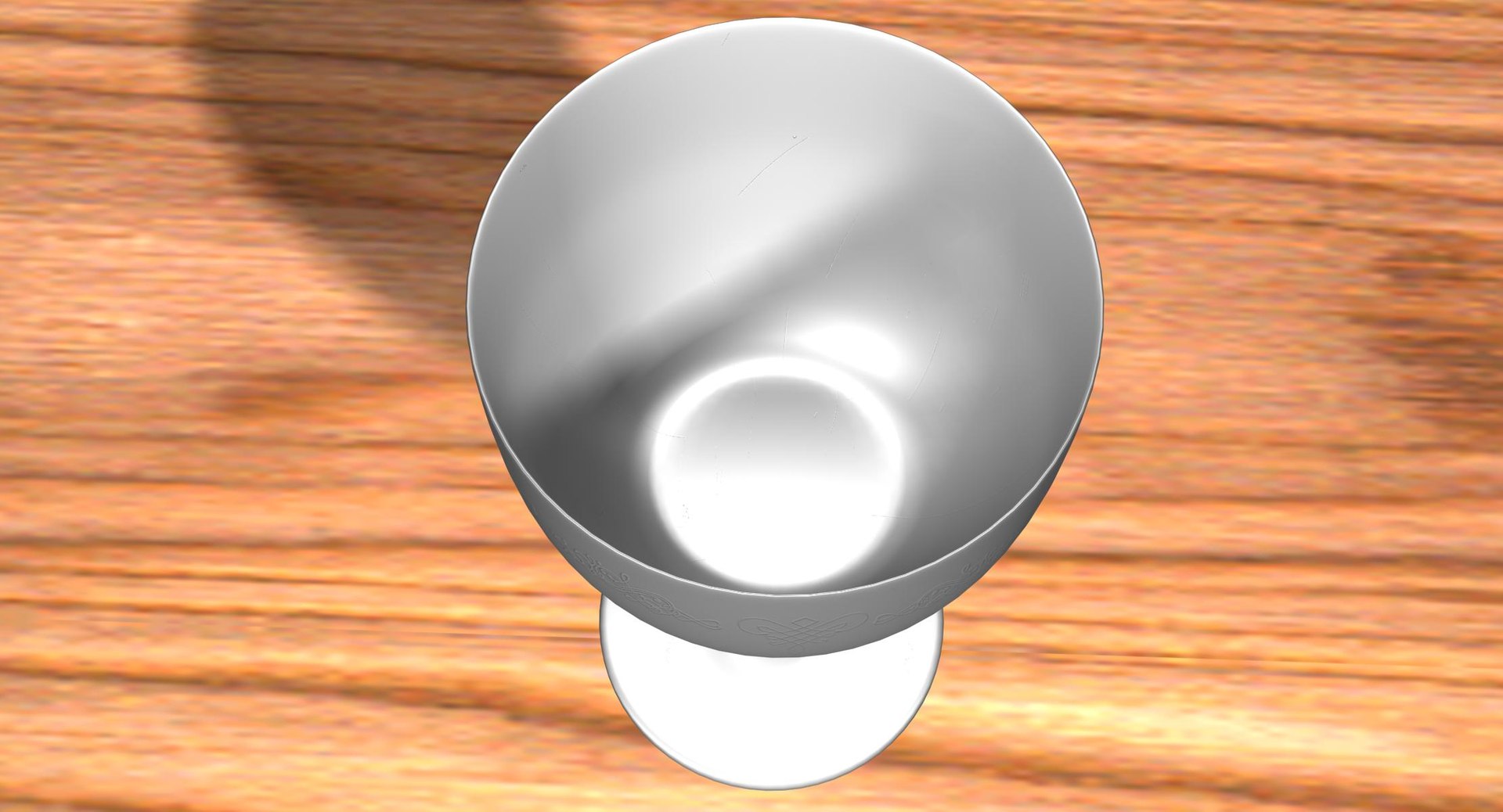 3d Silver Medieval Cup