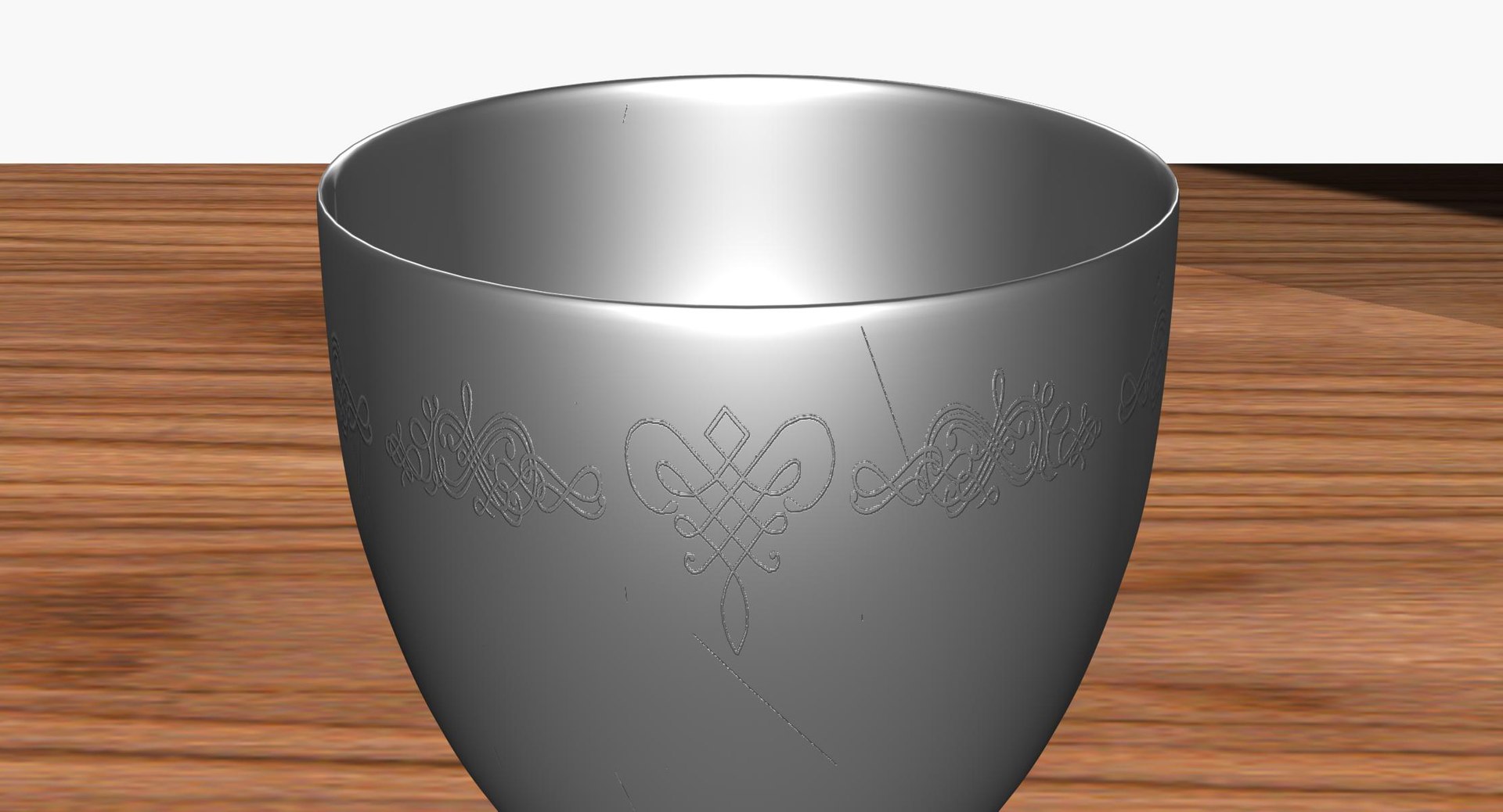 3d Silver Medieval Cup