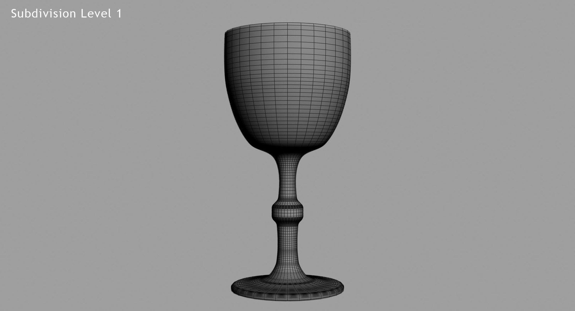 3d Silver Medieval Cup