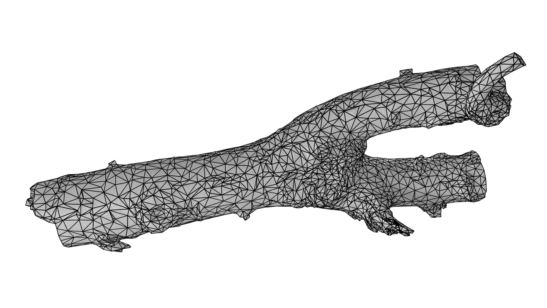 3d Branch Rotten Wood