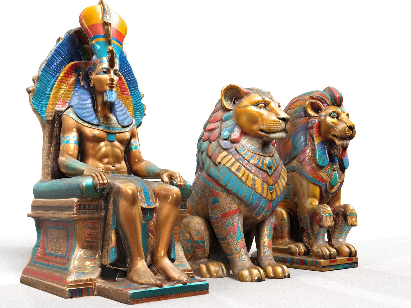 Ancient Egyptian Sculptures Model - TurboSquid 2308733