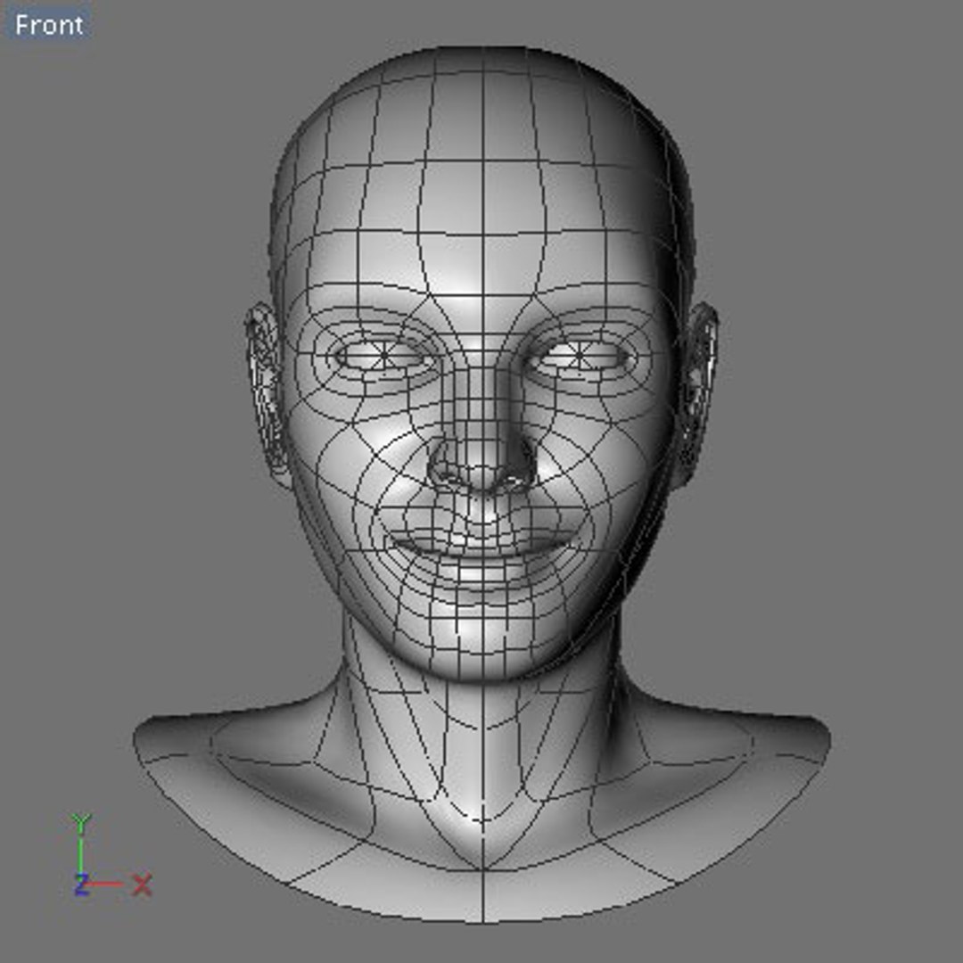 Cate Human Female Head Dxf