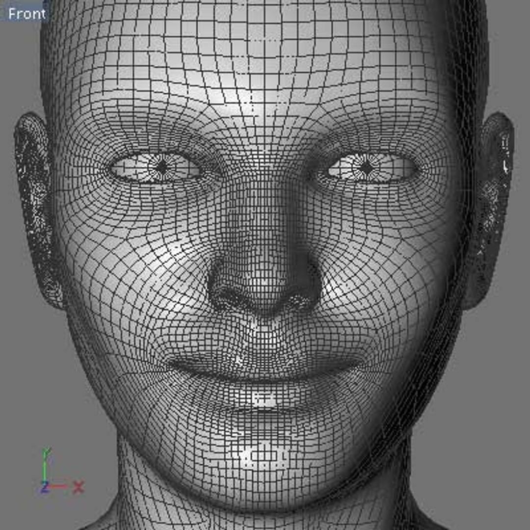 Cate Human Female Head Dxf