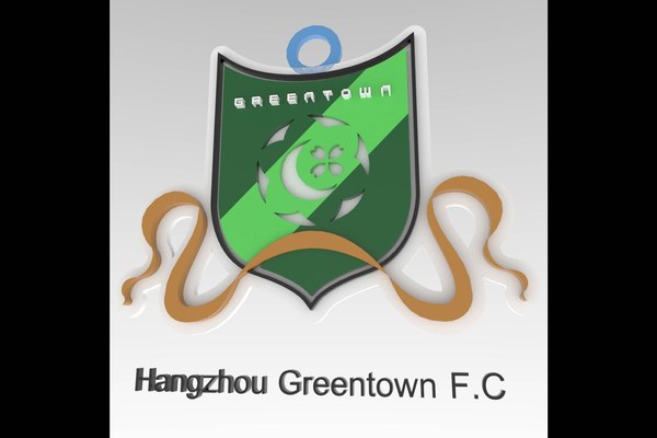 modèle 3D de Hangzhou Greentown FC Logo Bouclier Keychan imprimable et ...