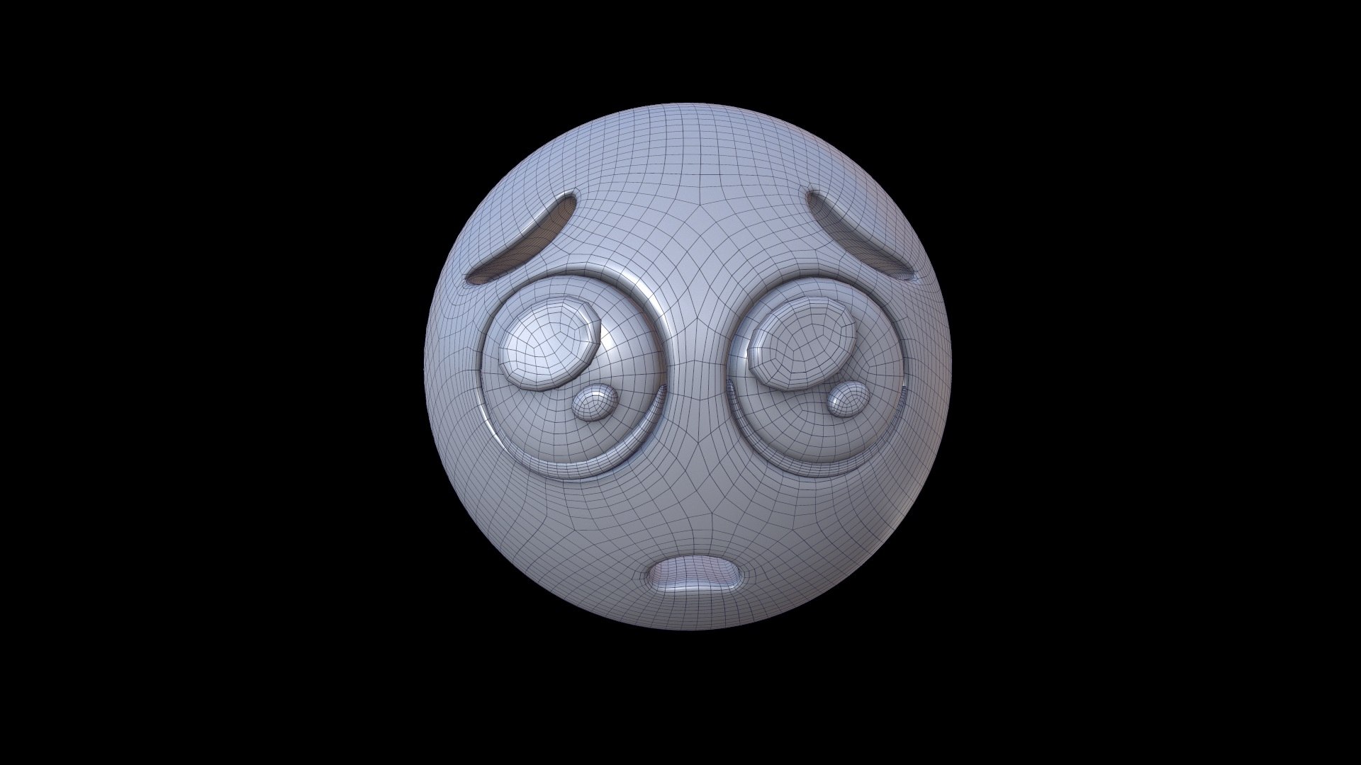 Emoji pleading eyes 3D - TurboSquid 1331225